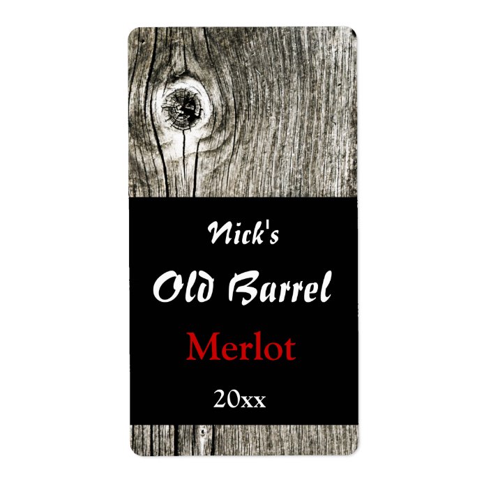 Old barrel wood texture wine label | Zazzle.com