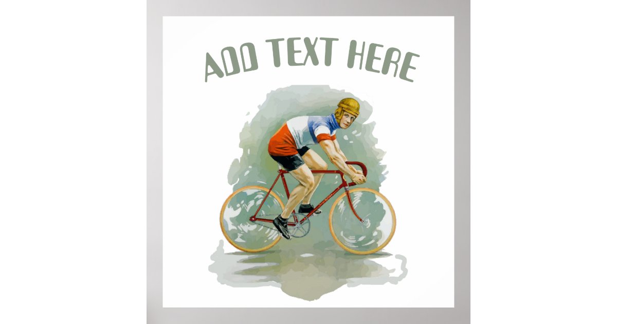 Old Bicycle, add text Poster | Zazzle