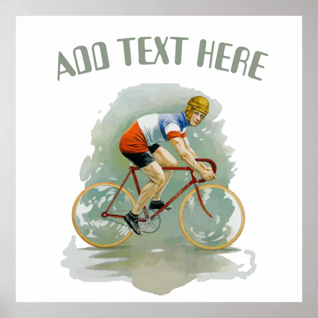 Old Bicycle, add text Poster | Zazzle