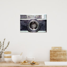 Old black camera poster | Zazzle