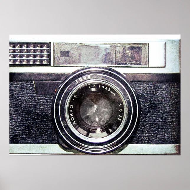 Old black camera poster | Zazzle