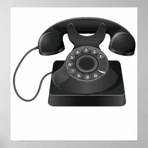 Old Black Phone Poster | Zazzle