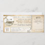 old boarding pass cruise wedding invites with RSVP | Zazzle