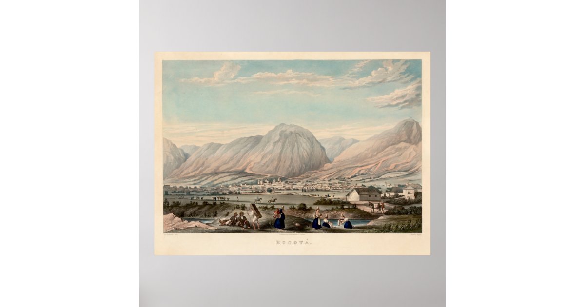 Old Bogota Colombia Map (1840) Poster | Zazzle