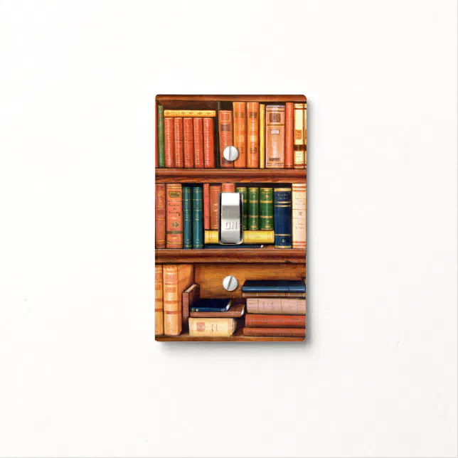 Old Books Library Bookworm Light Switch Cover | Zazzle