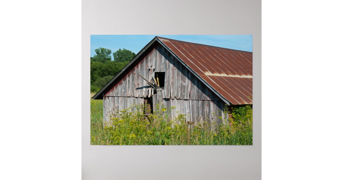 Old Broken Barn Poster | Zazzle