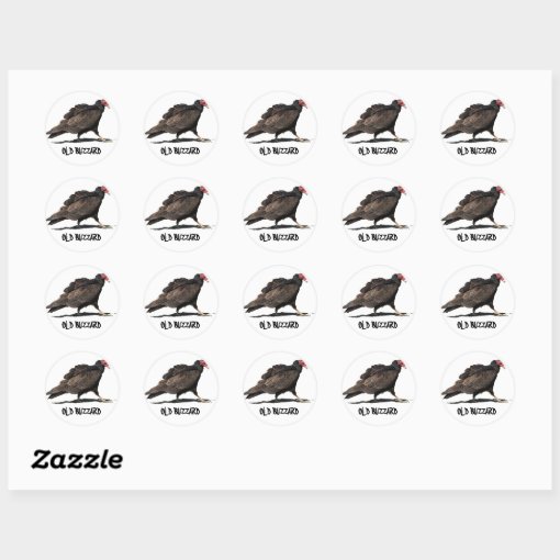 OLD BUZZARD CLASSIC ROUND STICKER | Zazzle