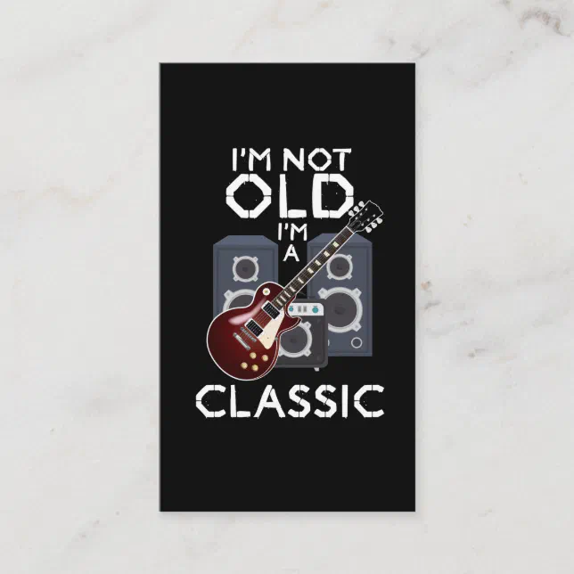 Old Classic Guitar Birthday Guitarist Musician Business Card | Zazzle