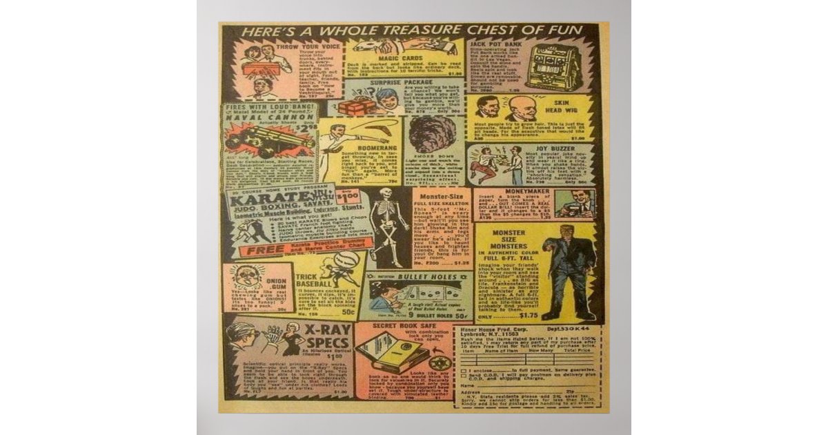 Old Comic book Ads Poster | Zazzle