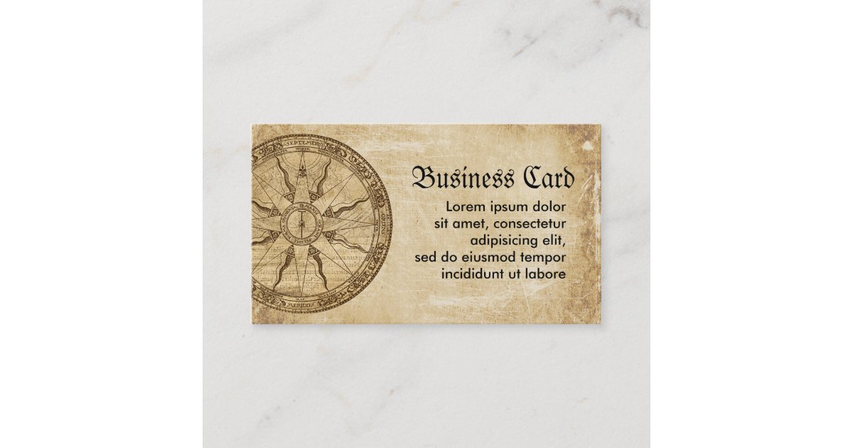 Old Compass Rose Business Card | Zazzle