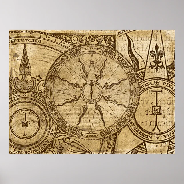 Old Compass Rose Poster | Zazzle