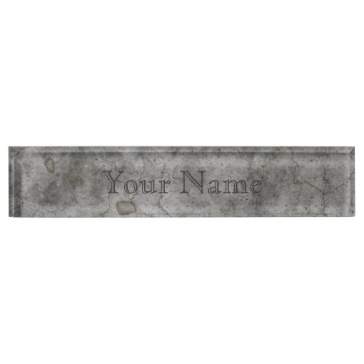 Old Concrete Desk Name Plate | Zazzle