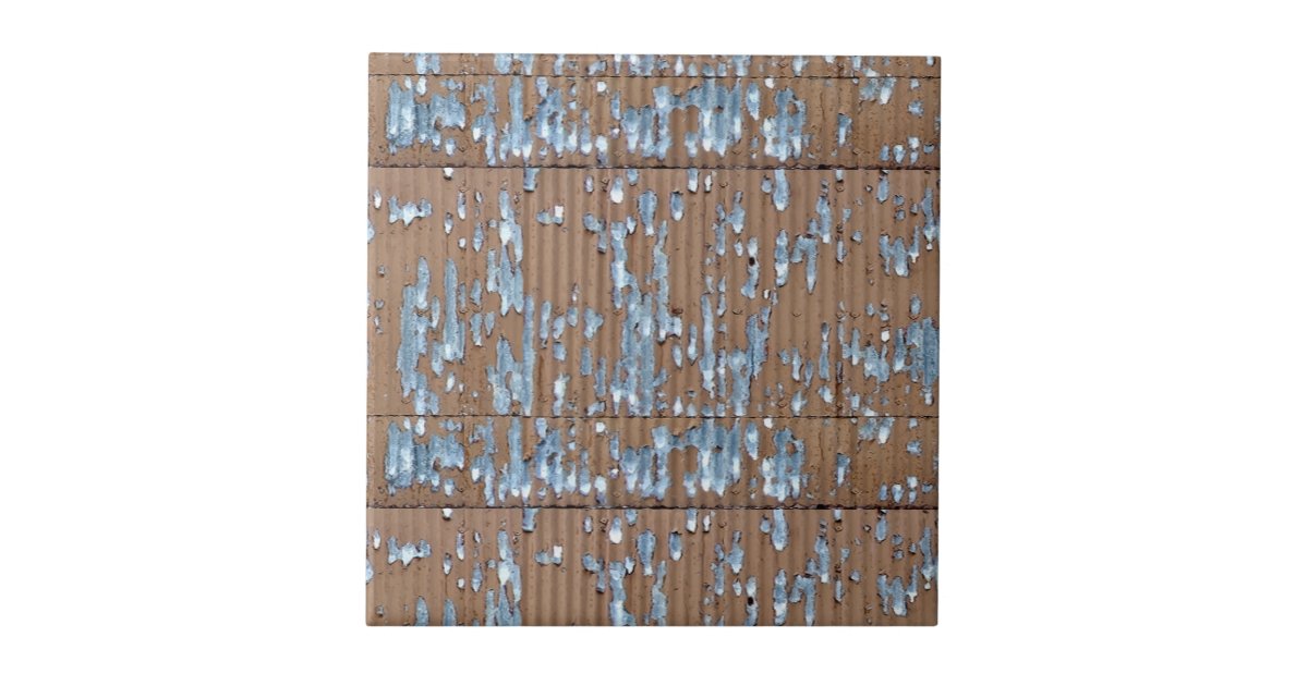 Old Corrugated metal Ceramic Tile | Zazzle