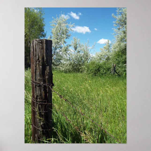 Old Country Fence Post Poster | Zazzle