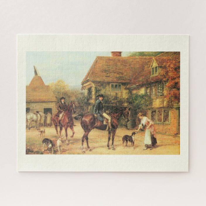 Old country scene jigsaw puzzle | Zazzle.com