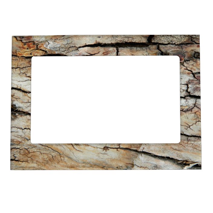 Old cracked wood natural tree bark picture magnetic photo frame ...