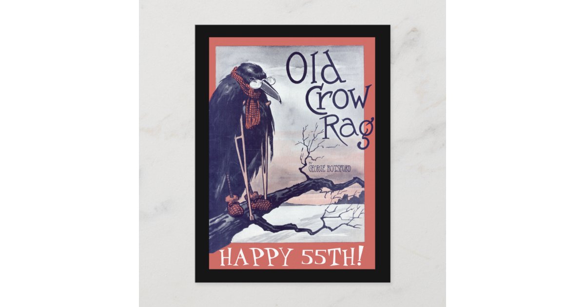 Old Crow Birthday Card | Zazzle