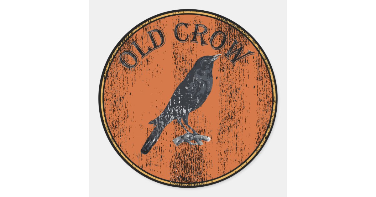 Old Crow - Old Geezer Classic Round Sticker | Zazzle