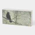 Old Damask Crow Art Wooden Box Sign | Zazzle