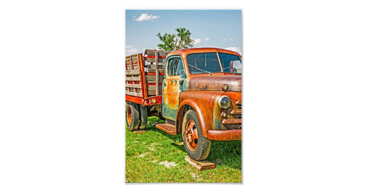 Old Dually - Truck - Rusty - Vintage - Colorful Photo Print | Zazzle