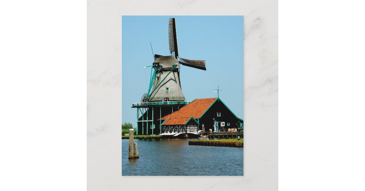 Old Dutch Windmill Postcard | Zazzle
