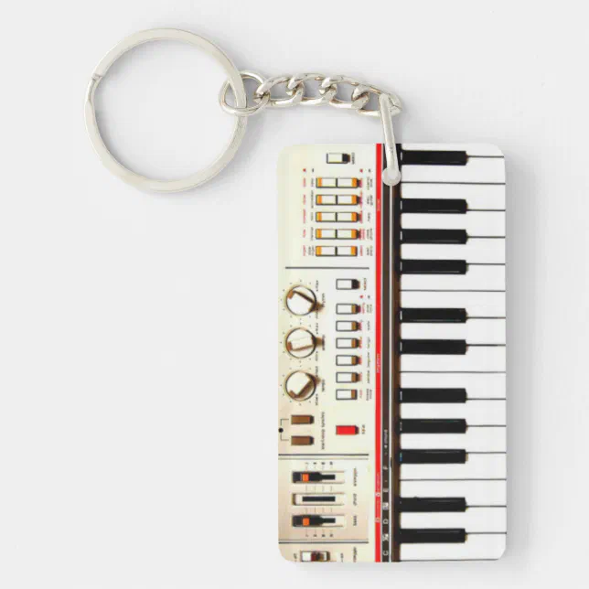 Old Electric Keyboard Keychain | Zazzle