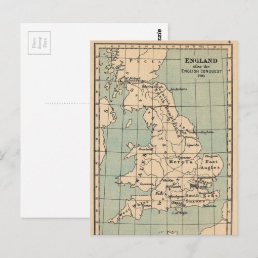 Old England Map Postcard | Zazzle