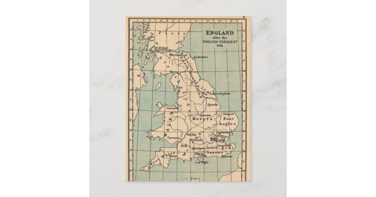 Old England Map Postcard | Zazzle