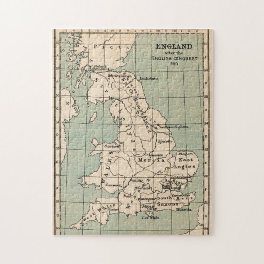 Old England Map Vintage United Kingdom Maps Jigsaw Puzzle | Zazzle.com