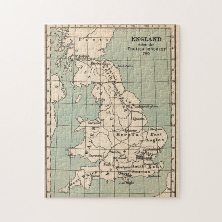 Old England Map Vintage United Kingdom Maps Jigsaw Puzzle | Zazzle