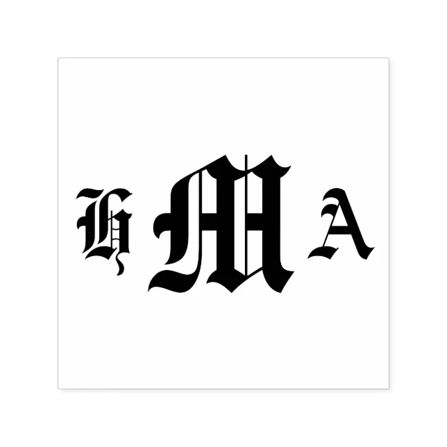 Old English Initials - Self-Inking Stamp | Zazzle