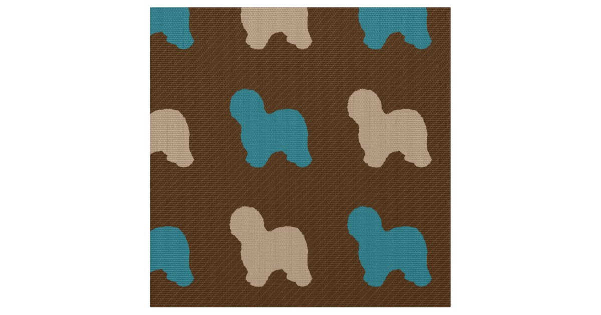 Old English Sheepdog Fabric | Zazzle