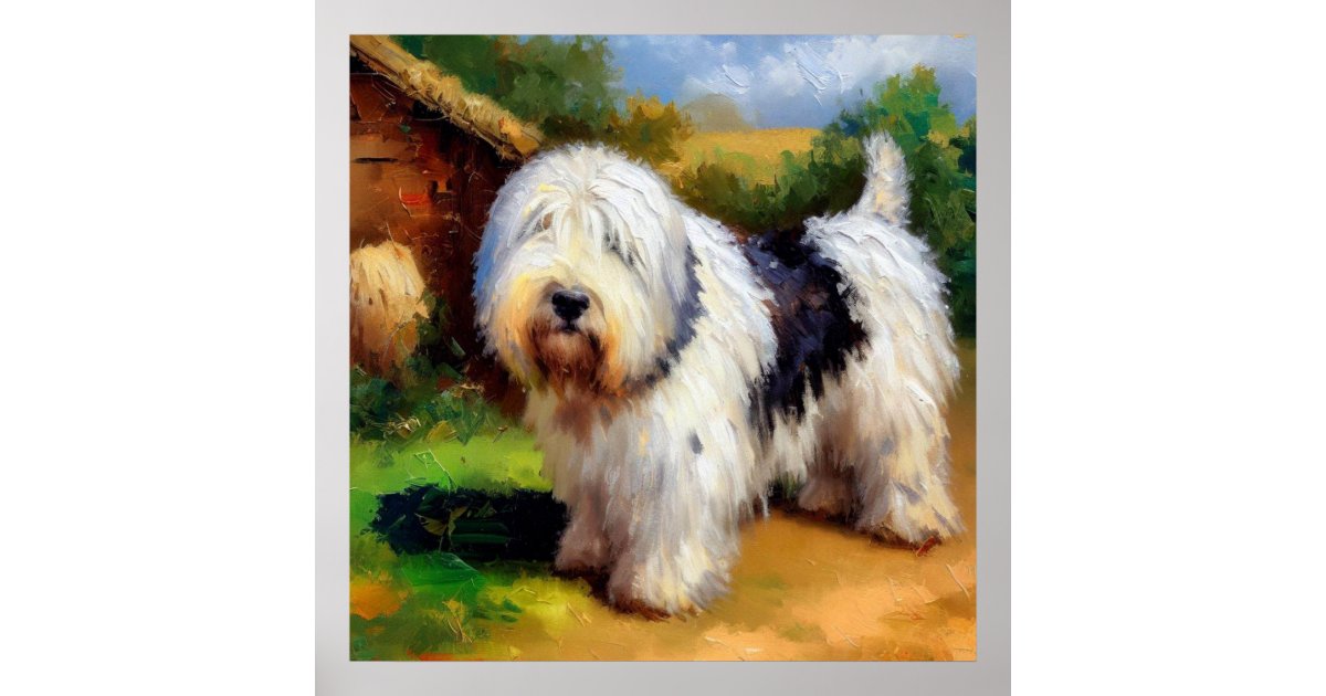 Old English Sheepdog Poster | Zazzle