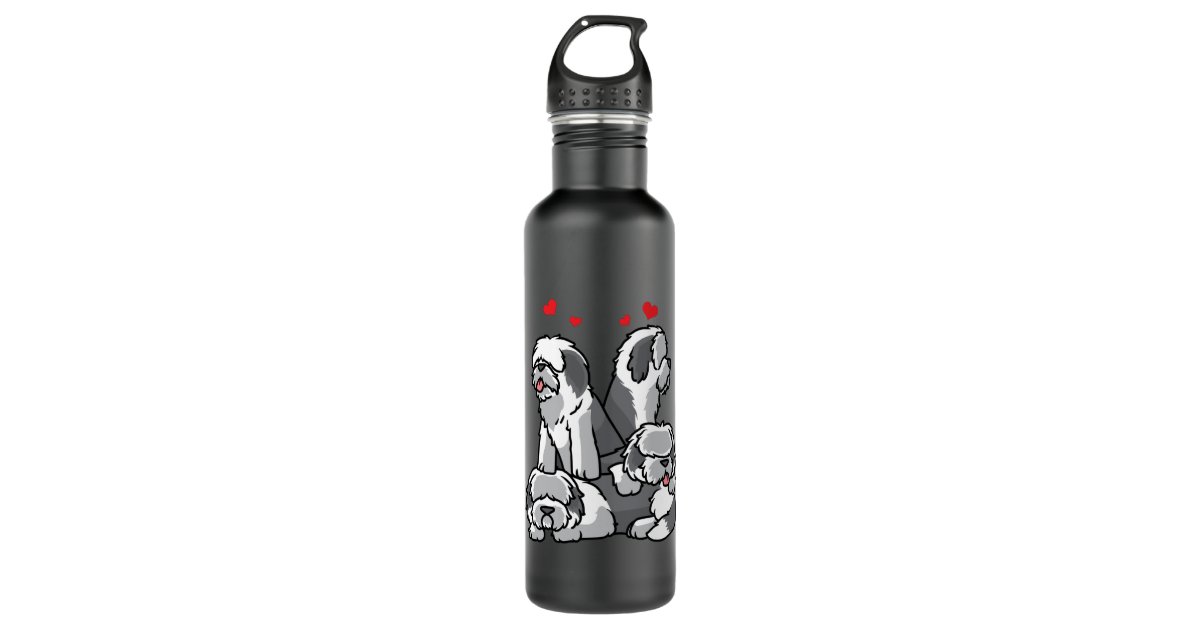 Old English Sheepdog Stainless Steel Water Bottle | Zazzle