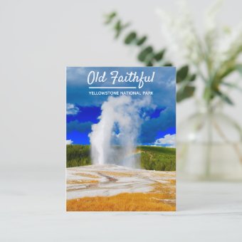 Old Faithful Geyser | Yellowstone National Park Postcard | Zazzle