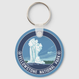 Old Faithful - Yellowstone National Park Keychain | Zazzle