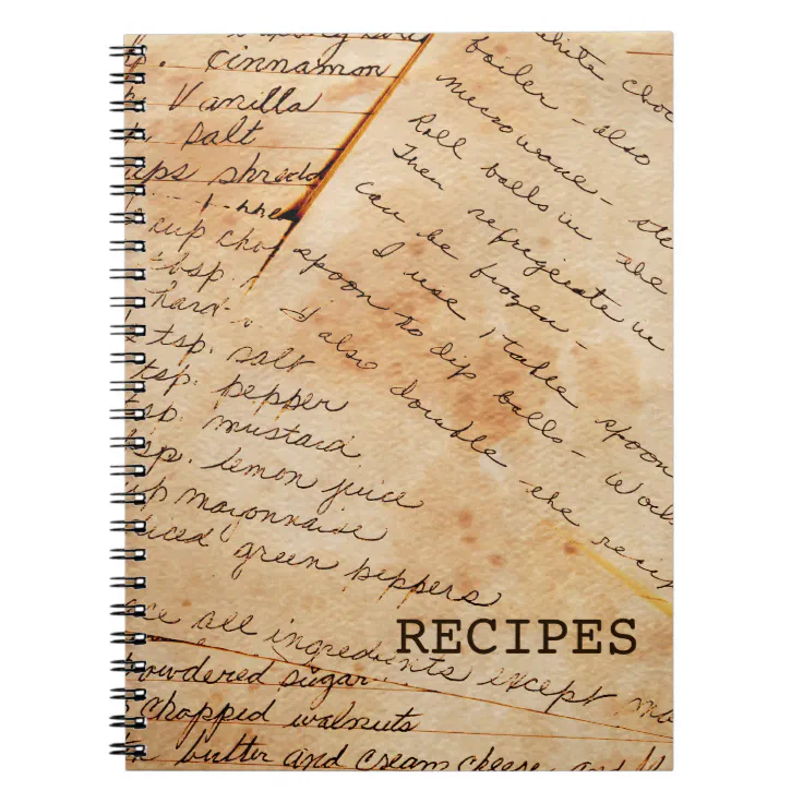 Old Family Recipes Notebook | Zazzle