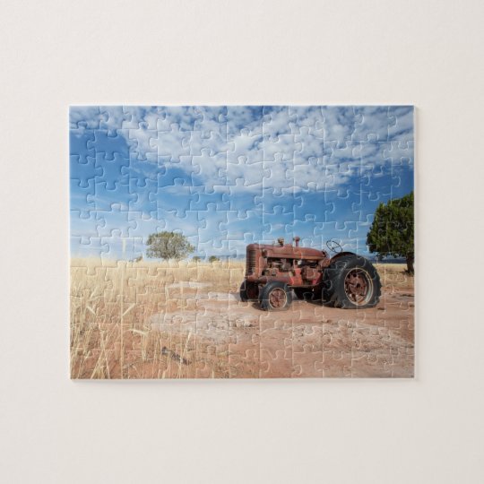 Old Farm Tractor Jigsaw Puzzle | Zazzle.com