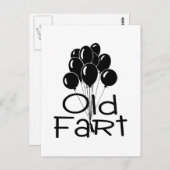 Old Fart Black Balloons Postcard | Zazzle