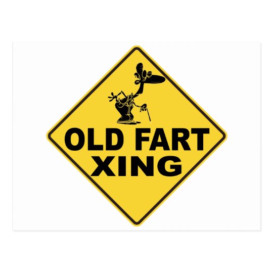 Old Fart Crossing Postcard | Zazzle.com
