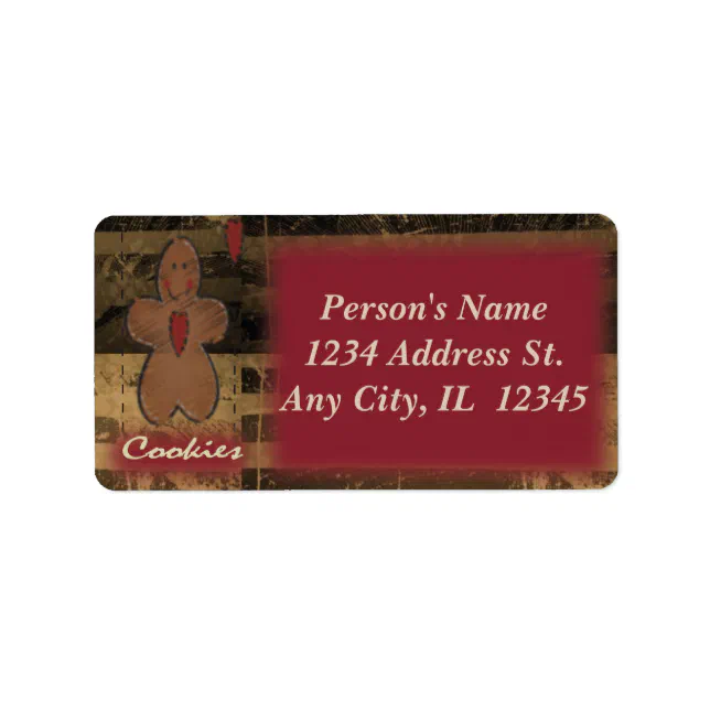 Old Fashion Gingerbread Man Label | Zazzle