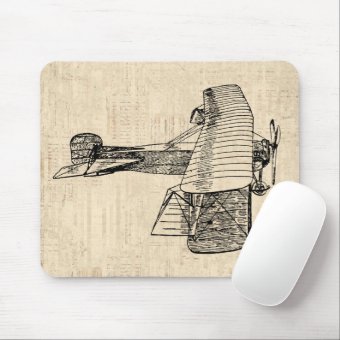 Old Fashioned Airplane Mouse Pad | Zazzle