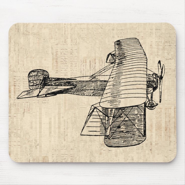 Old Fashioned Airplane Mouse Pad | Zazzle
