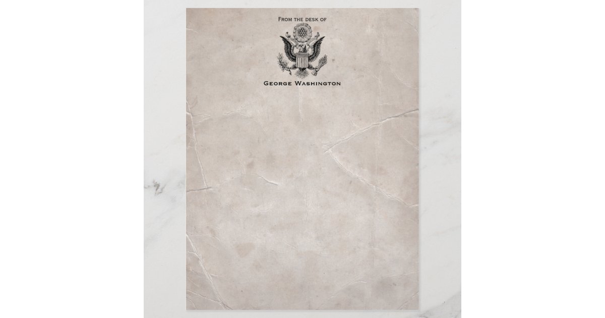 Old Fashioned American Coat of Arms Letterhead | Zazzle