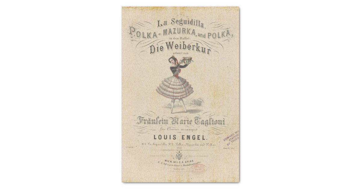 Old Fashioned Ballet Tissue Paper | Zazzle