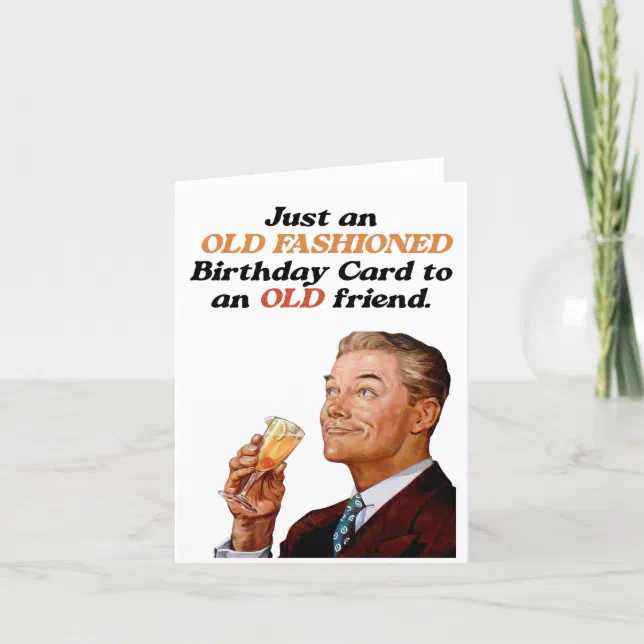 Old Fashioned Birthday Greeting Card | Zazzle