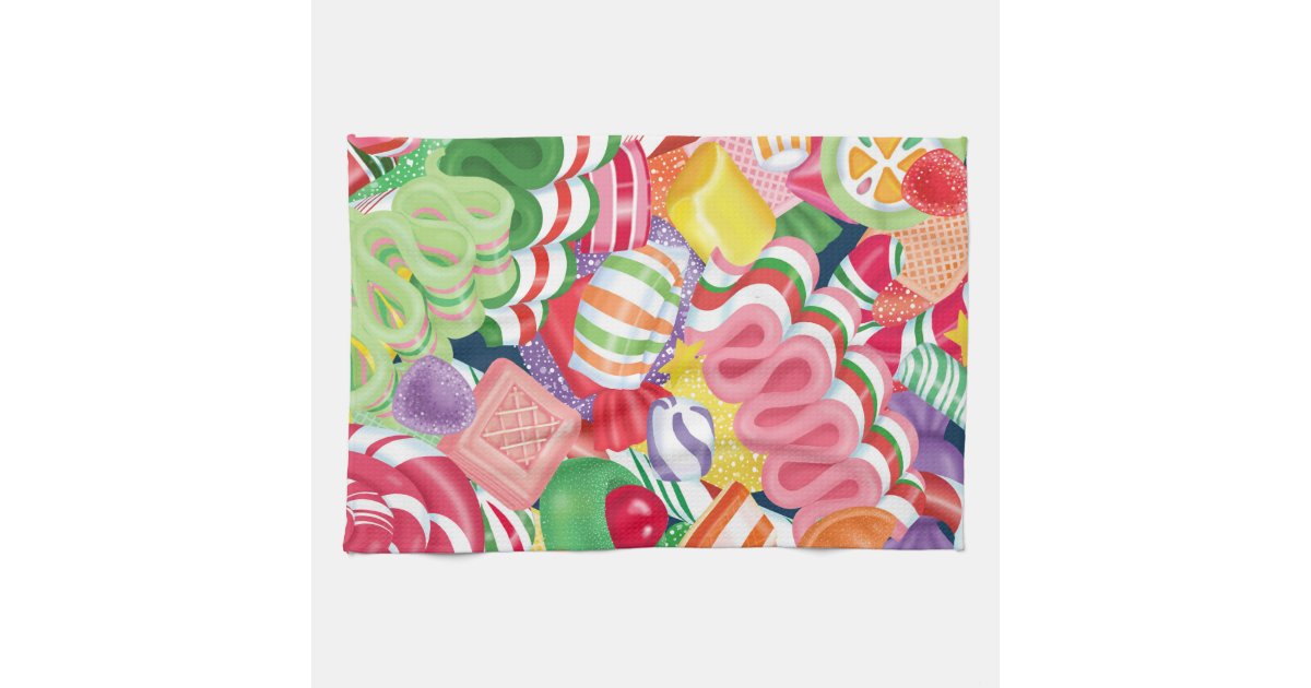 Old Fashioned Christmas Candy Clock Towel | Zazzle