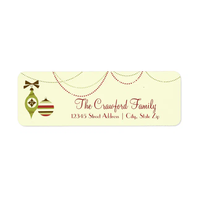 Old Fashioned Christmas - Return Address Labels | Zazzle