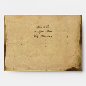 Old Fashioned Elegance Parchment Wedding Envelope | Zazzle