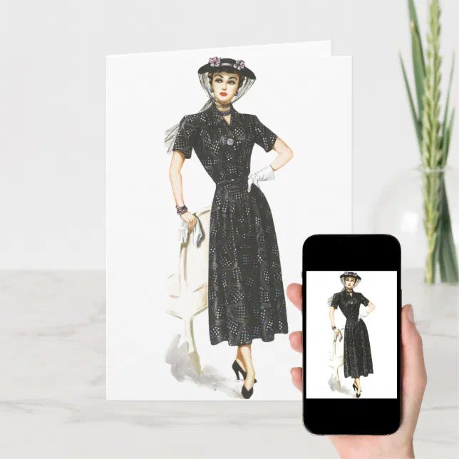 Old Fashioned Lady Greeting Cards | Zazzle